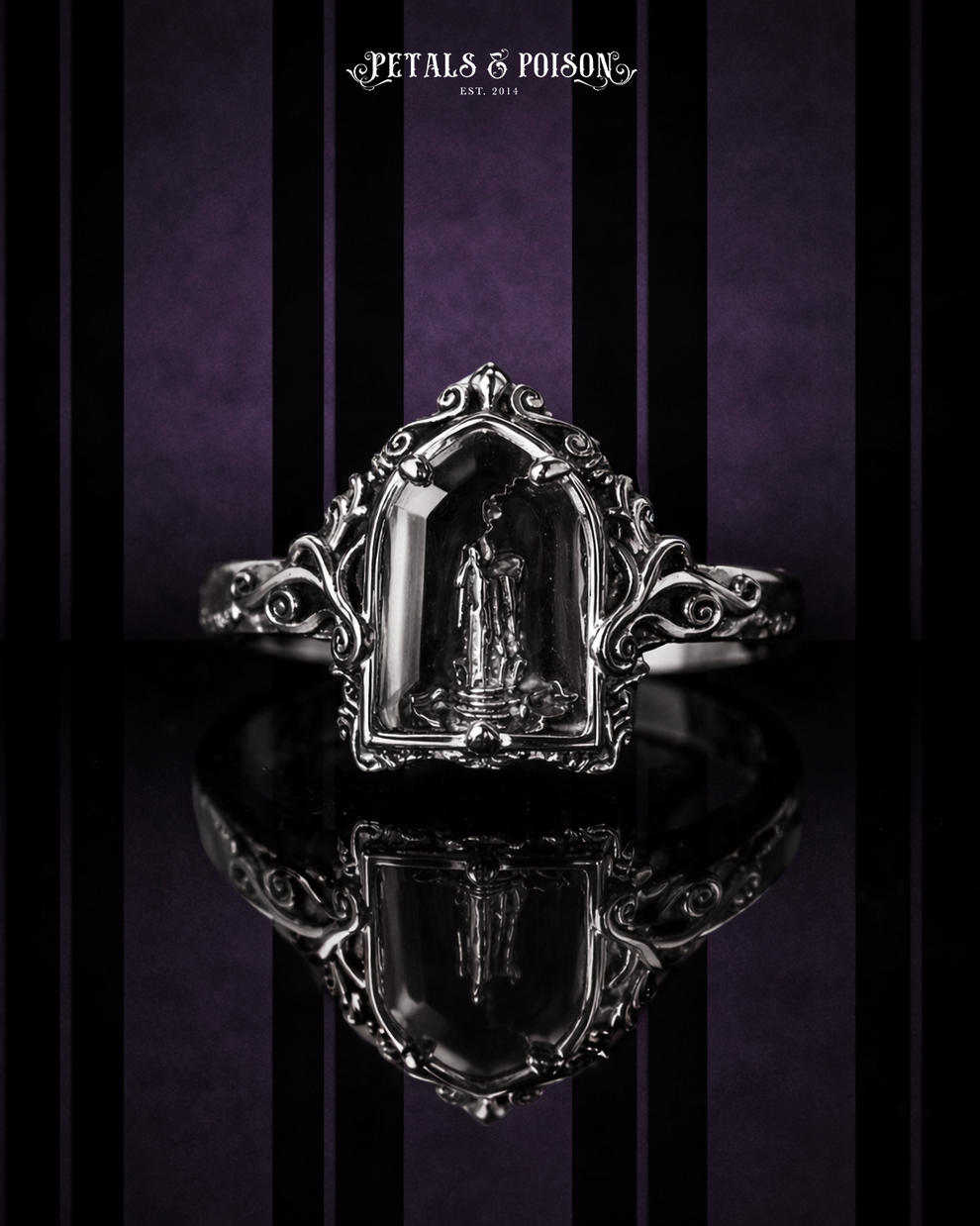 The "Mourning Candle” Glass Casket Ring – petalsandpoison
