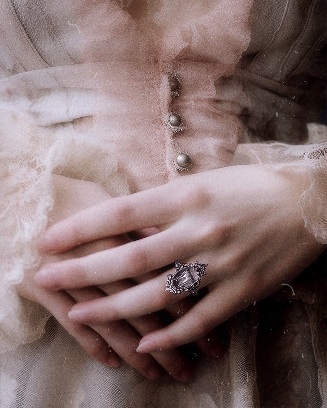 The "Black Ribbon Asylum” Glass Casket Ring – petalsandpoison