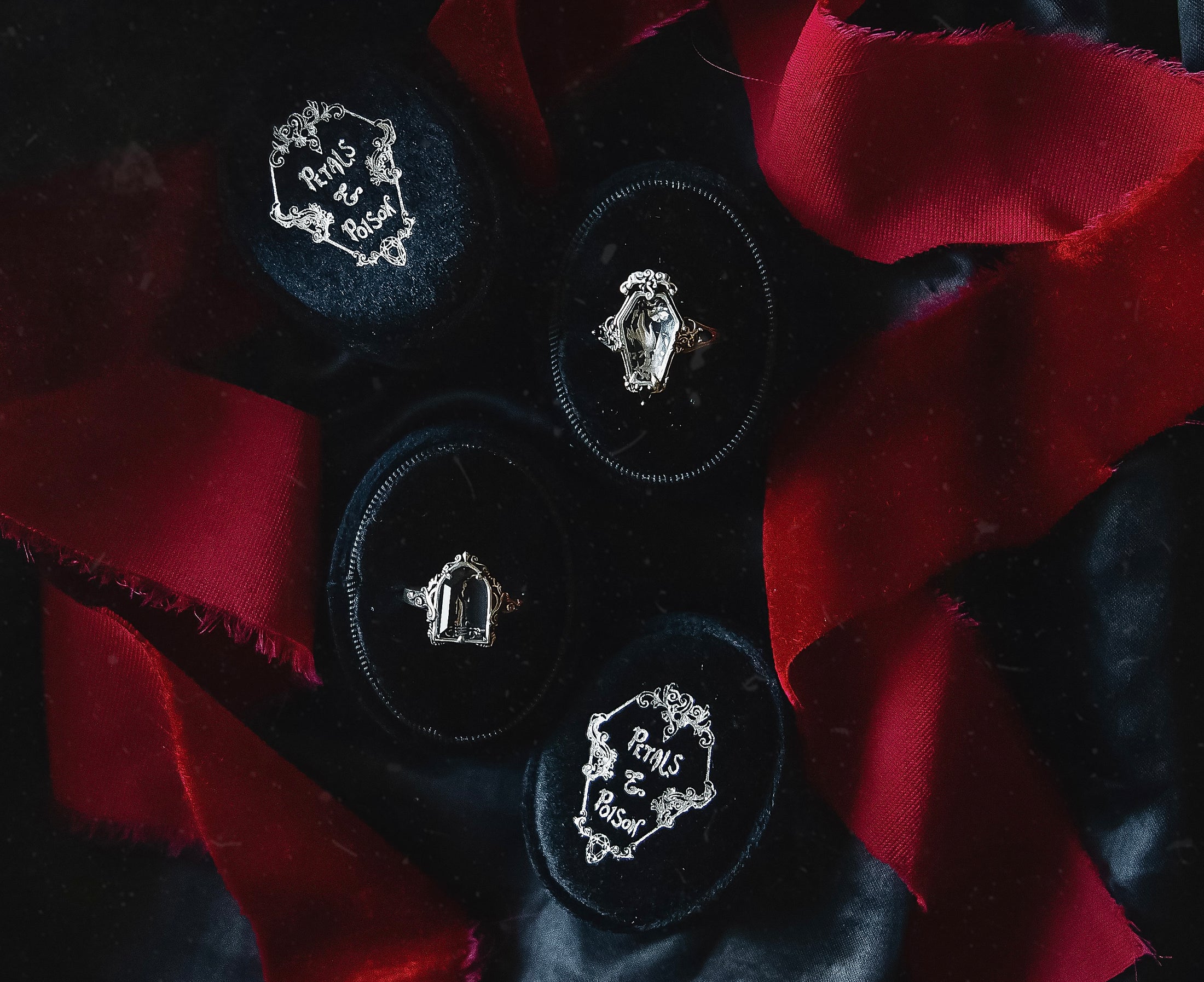 The "Mourning Hand" Glass Casket Ring – petalsandpoison