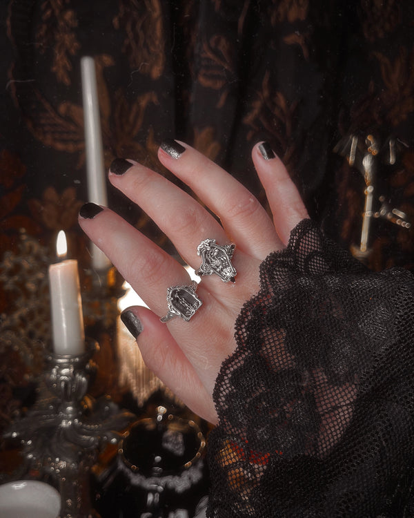 The "Mourning Candle” Glass Casket Ring – petalsandpoison
